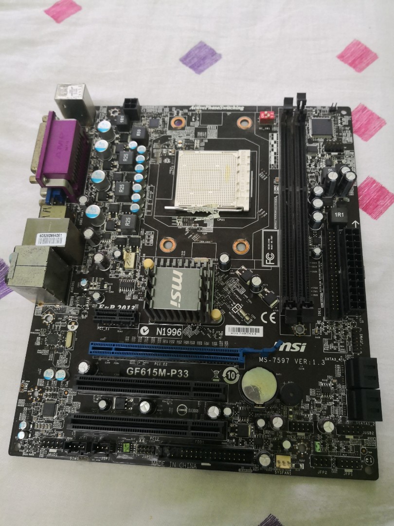 Msi gf615m-p33 motherboard, Computers & Tech, Parts & Accessories ...
