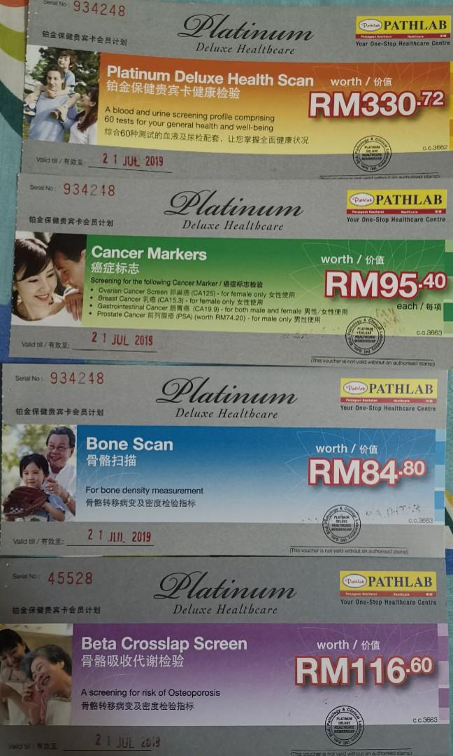 Pathlab Platinum Deluxe Healthcare Voucher #new99, Tickets & Vouchers ...