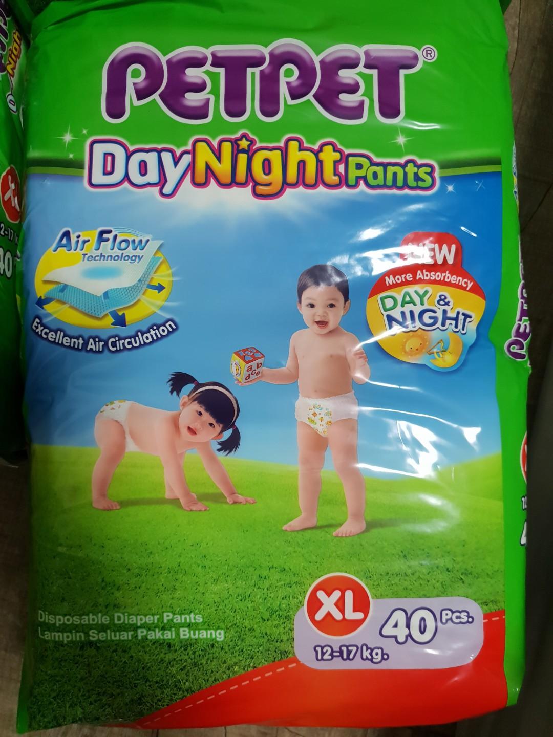 PETPET Day Night Diaper Pants [XL], Babies & Kids, Bathing & Changing ...