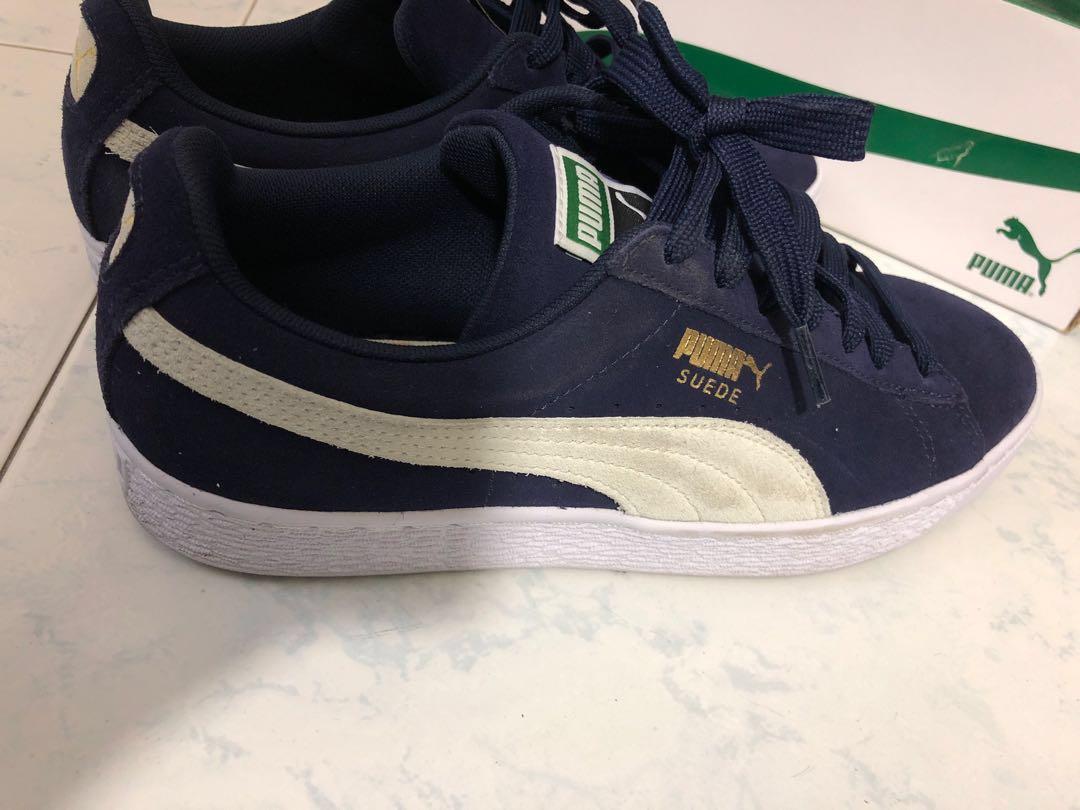 Puma Suede Classic Blue, Men's Fashion, Footwear, Dress Shoes on Carousell