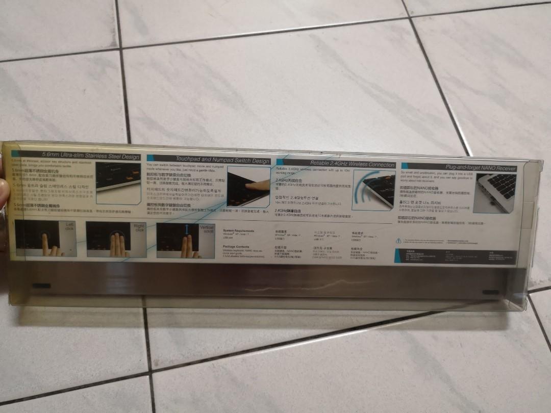 Rapoo E9080 Wireless Touchpad Keyboard, Computers & Tech, Parts ...