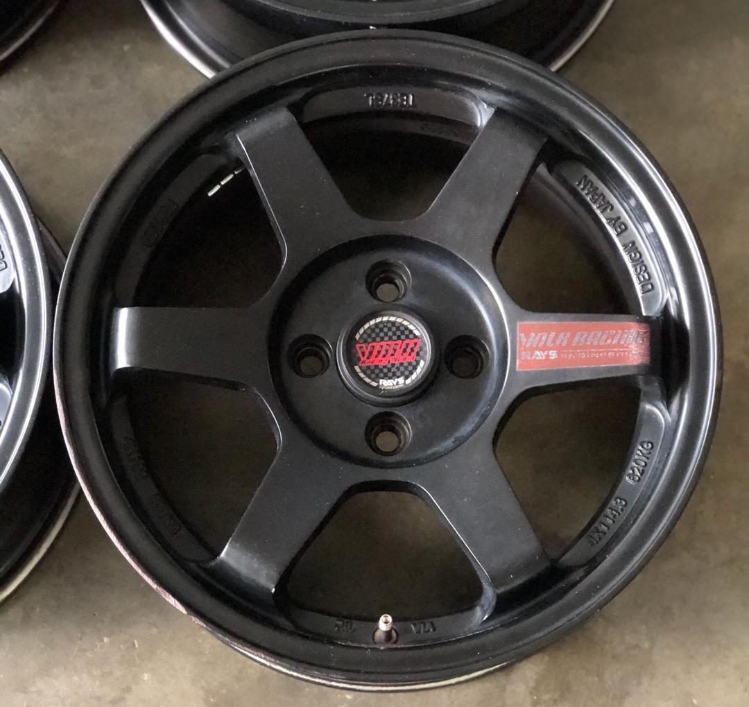 Rim TE37 SL 15 inch vios city almera myvi alza wira, Auto Accessories on Carousell