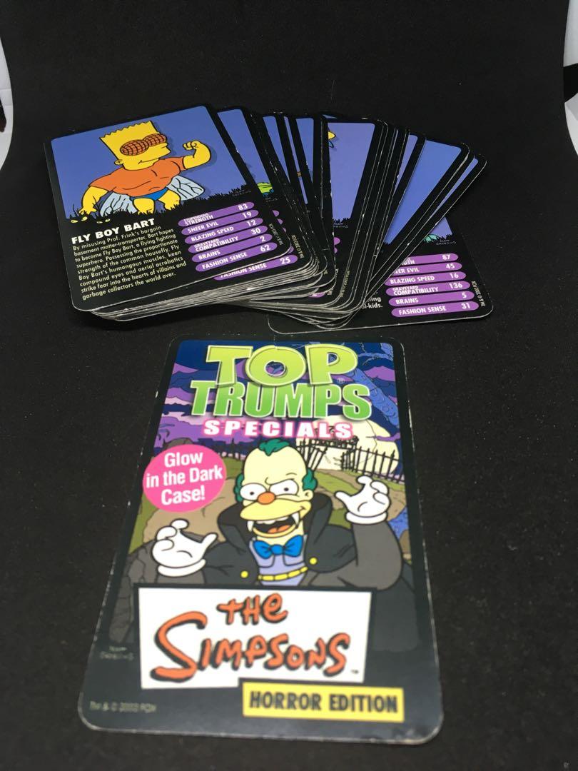 Simpsons Top Trumps Horror Edition, Hobbies & Toys, Toys & Games on ...
