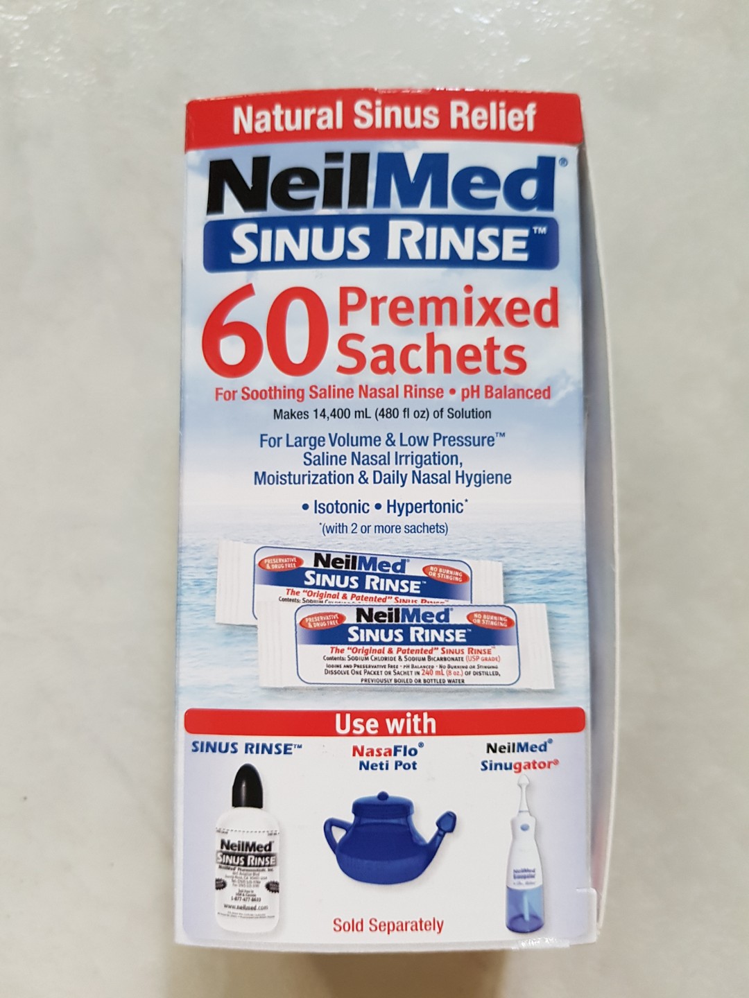 Sinus Rinse Premixed Sachets, Health & Nutrition, Health Supplements ...