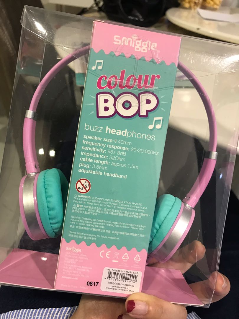 Smiggle colour bop buzz headphones, Audio, Earphones on Carousell