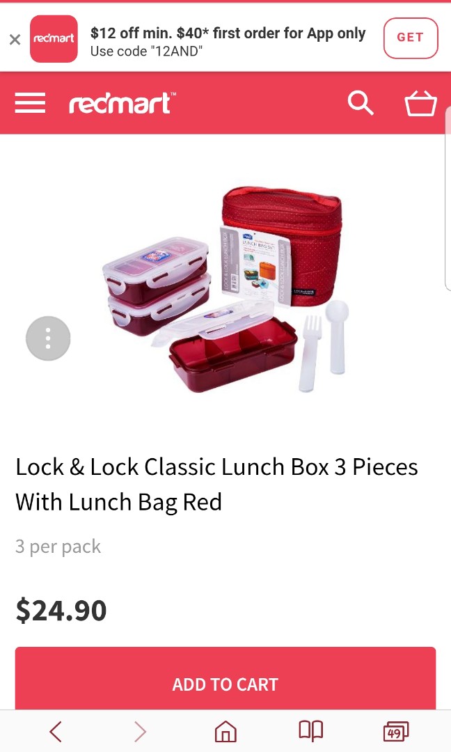 BN Lock n Lock lunch bag set, Everything Else on Carousell