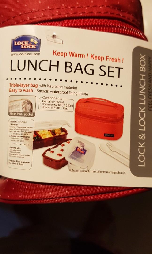 BN Lock n Lock lunch bag set, Everything Else on Carousell