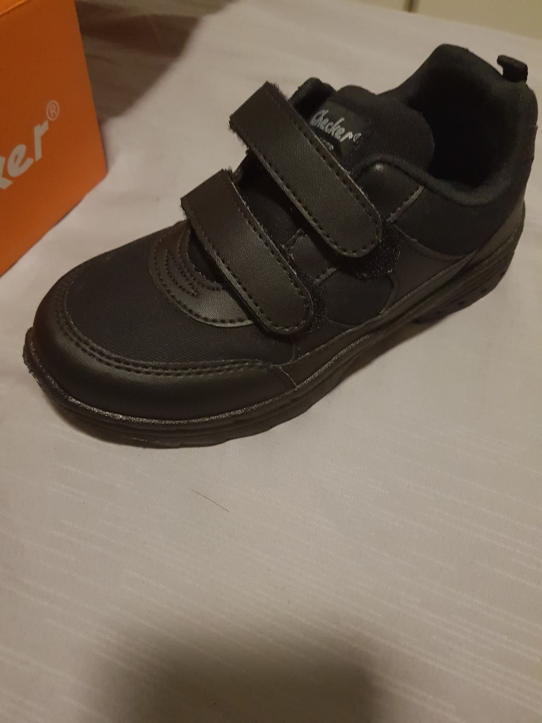 Checker school shoes (black), Babies & Kids, Babies & Kids Fashion on ...