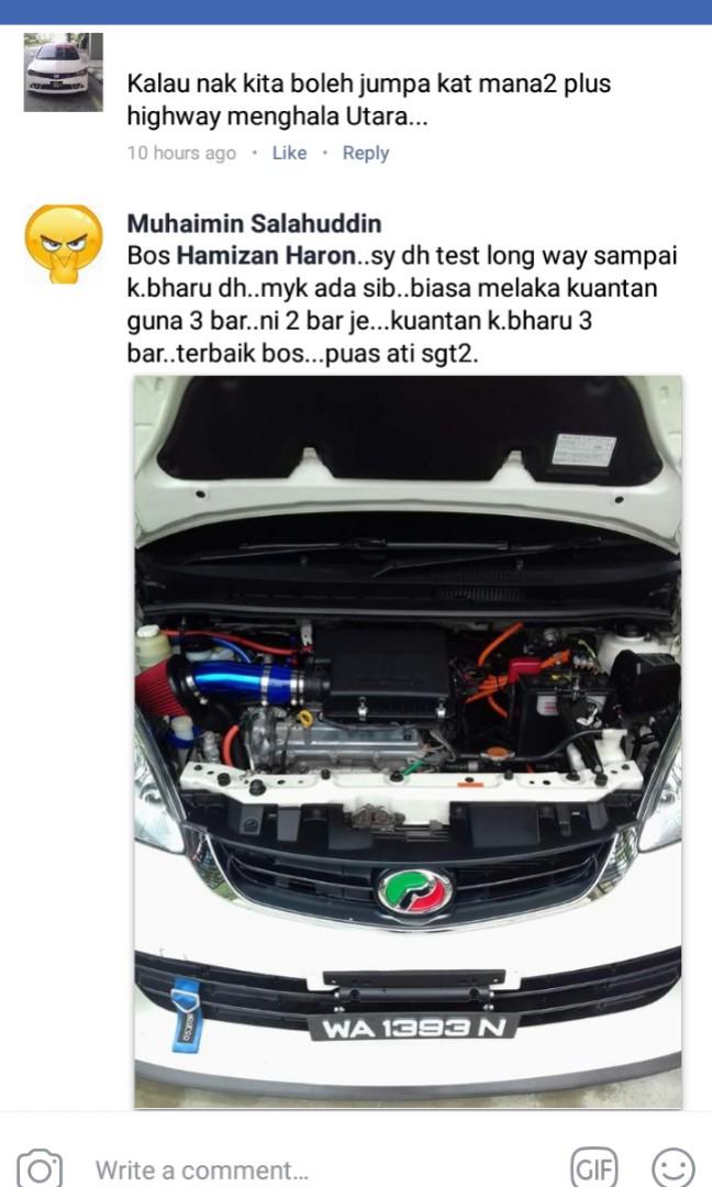 Complete set simota double fan + aluminium air intake pipe + k&n air filter untuk Perodua Alza ...