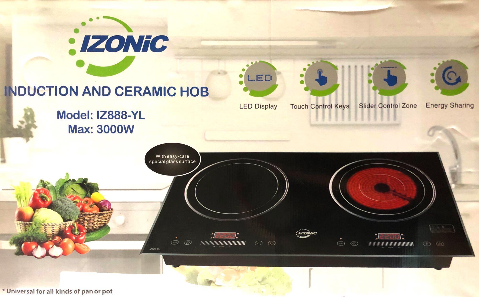 Izonic induction and ceramic hob, TV & Home Appliances, Kitchen ...