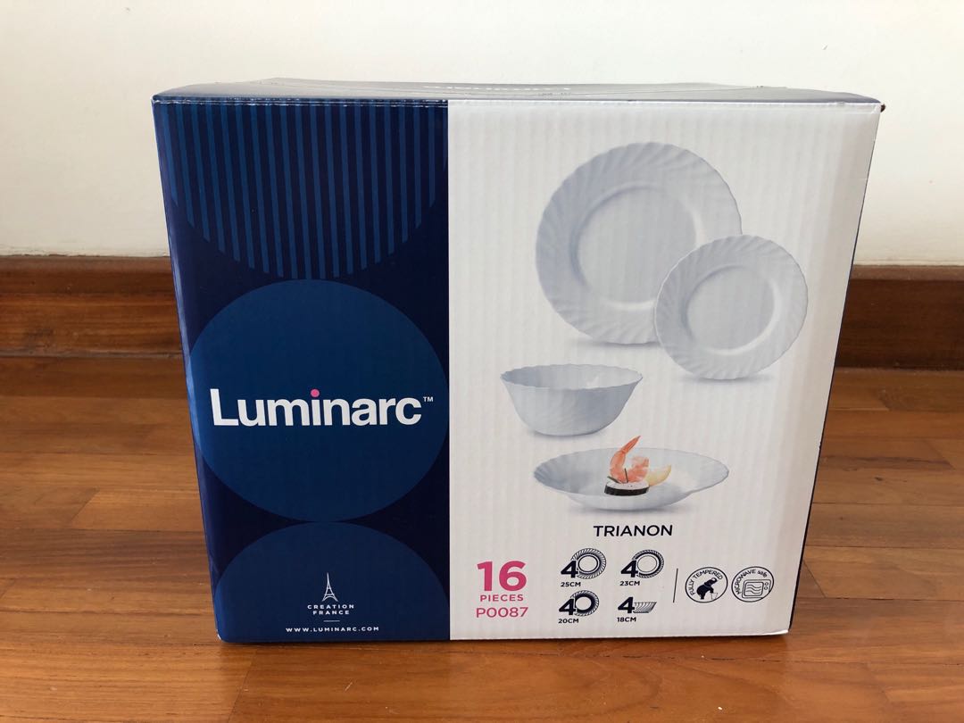 Luminarc Trianon Set - 16 pieces, Furniture & Home Living, Kitchenware ...