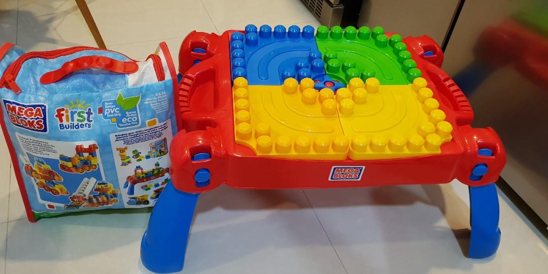 MEGA BLOKS BUILD & LEARN TABLE + 70 Pieces Set, Babies & Kids, Baby ...