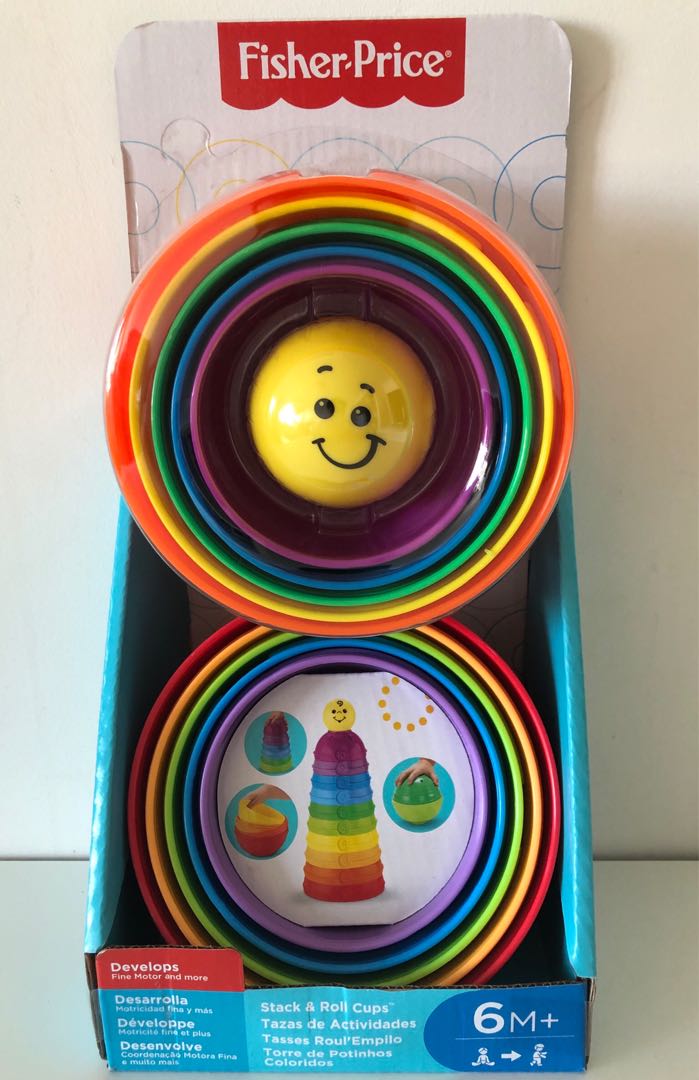 (NEW) Fisher Price Stack & Roll Cups, Babies & Kids, Infant Playtime on ...