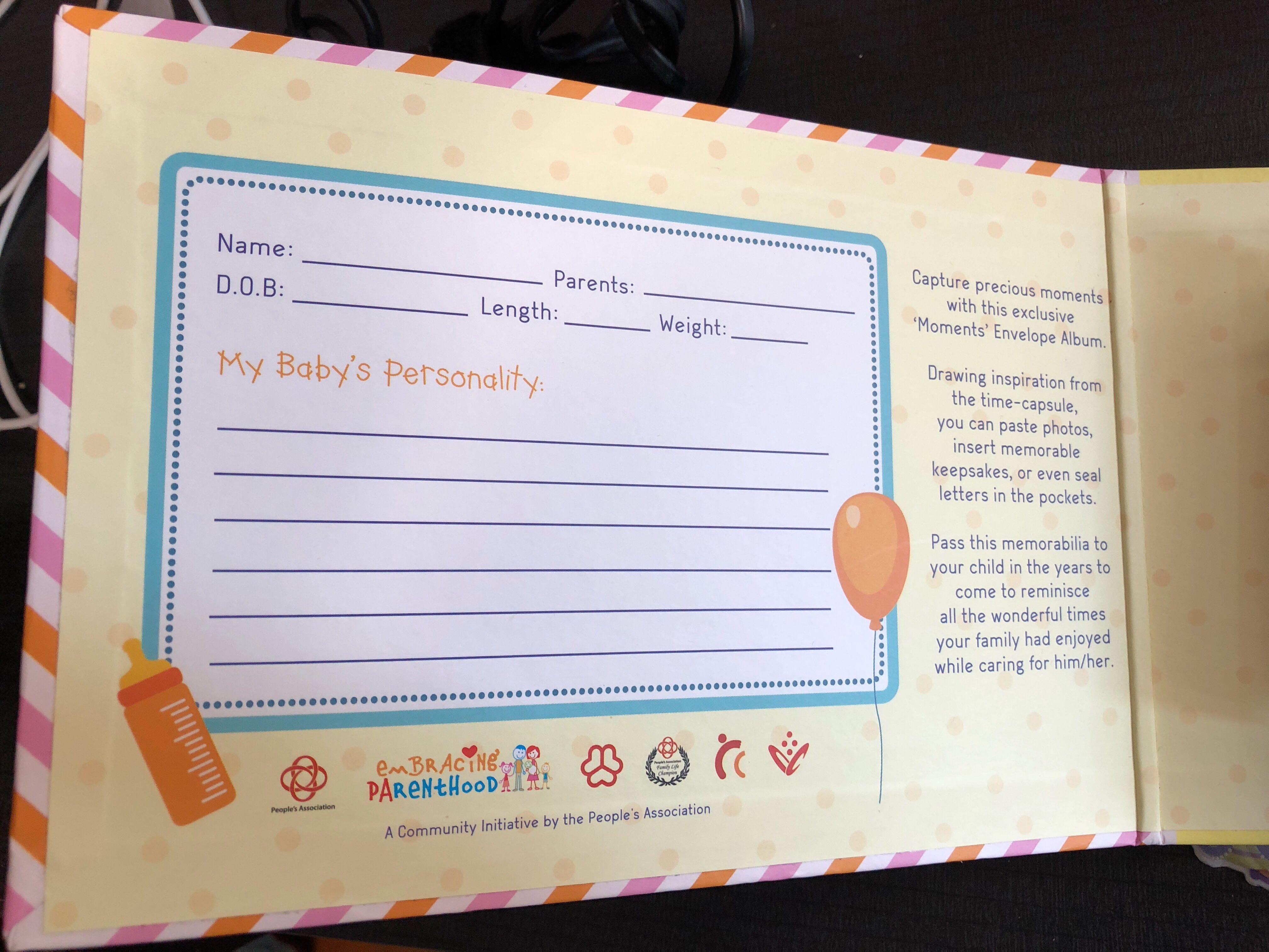 Personalised baby photo folder, Babies & Kids, Nursing & Feeding ...