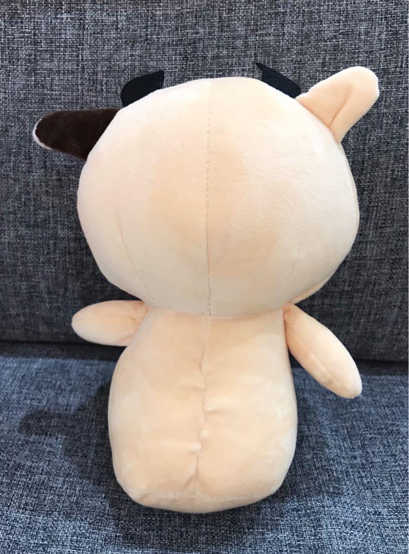 Pig plushies in cow costume mascot sitting down claw machine, Hobbies ...