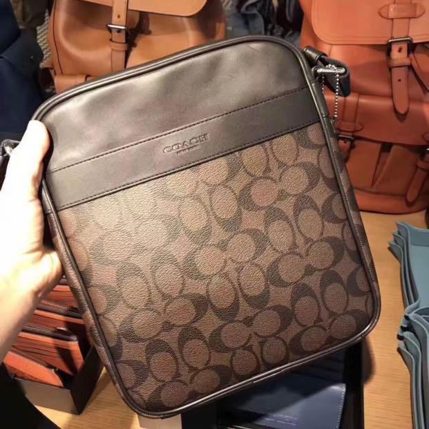 Ready stock men chest bag crossbody bag flight attendant bag coach, Men ...