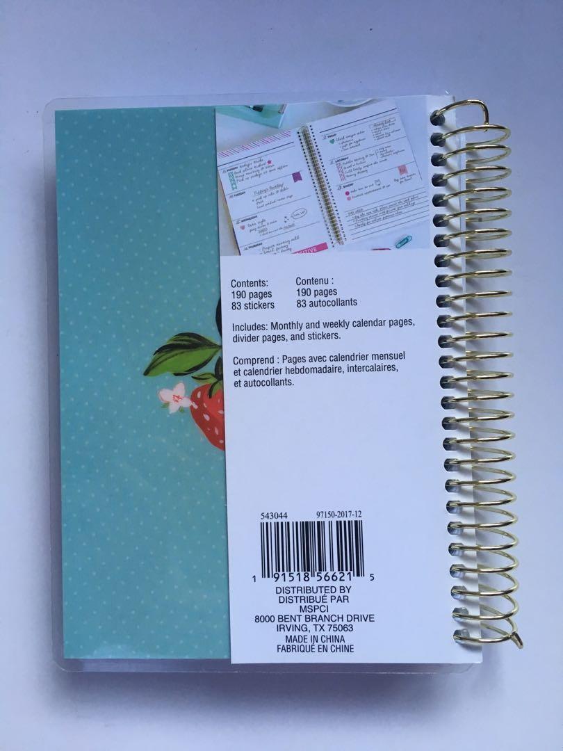 recollections mini 12 month spiral planner with horizontal weekly ...