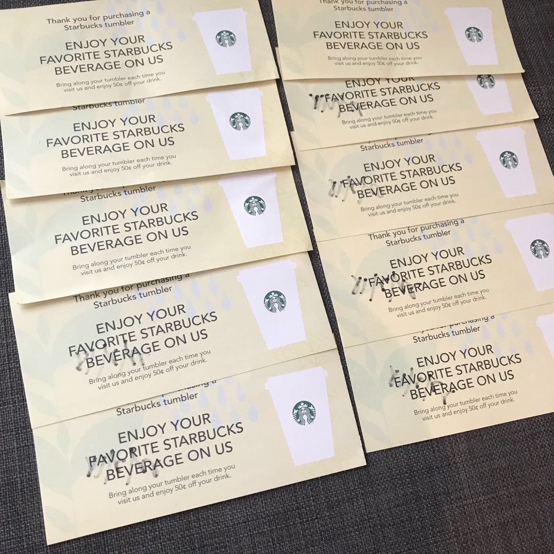 Starbucks Drink Coupons x 10, Tickets & Vouchers, Vouchers on Carousell