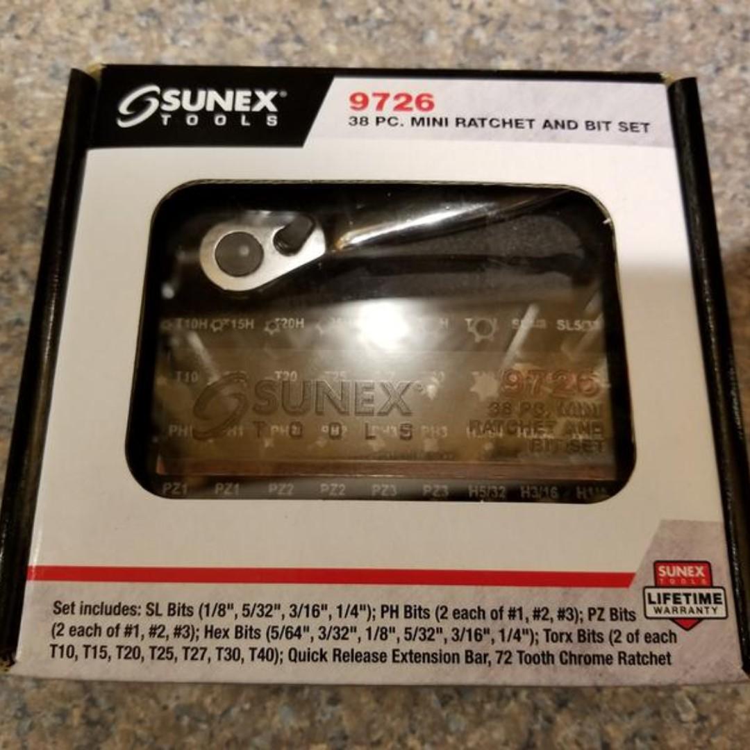 Sunex 38 Piece Mini Ratchet and Bit Set, Motorcycles, Motorcycle ...