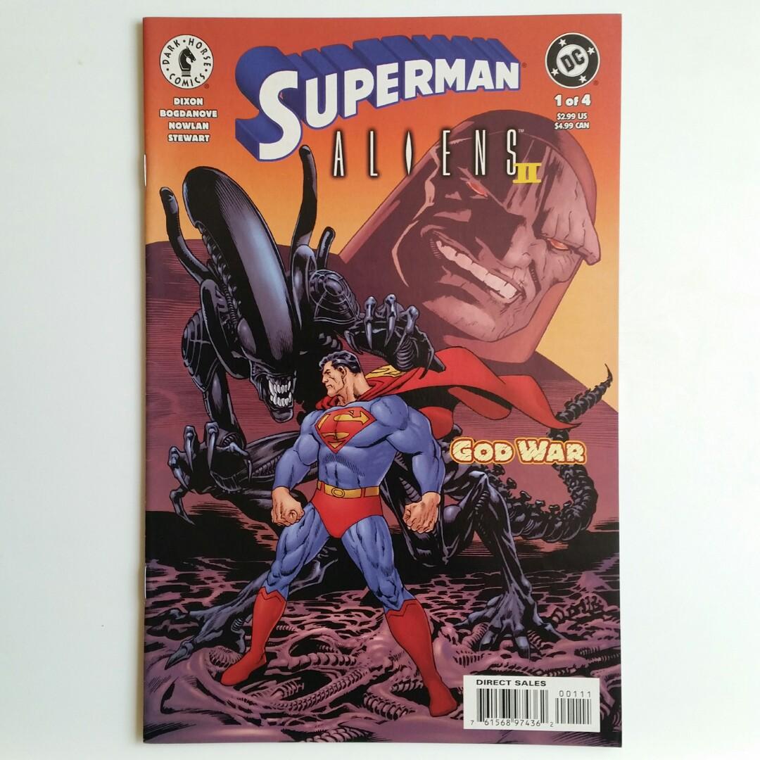 Superman Vs Aliens II no.1 comic, Books & Stationery, Comics & Manga on ...