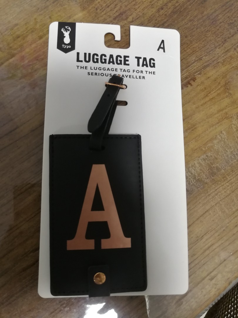 TYPO Luggage Tag, Hobbies & Toys, Travel, Travel Essentials ...
