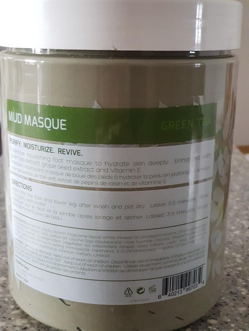 Voesh Green Tea mud foot mask for salon spa pedicure, Beauty & Personal ...