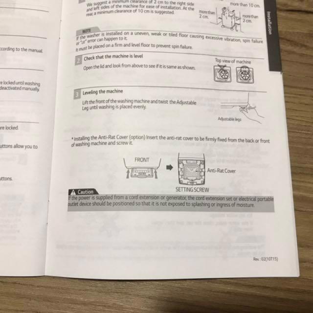 Washing machine Anti-Rat Cover, TV & Home Appliances, Washing Machines ...