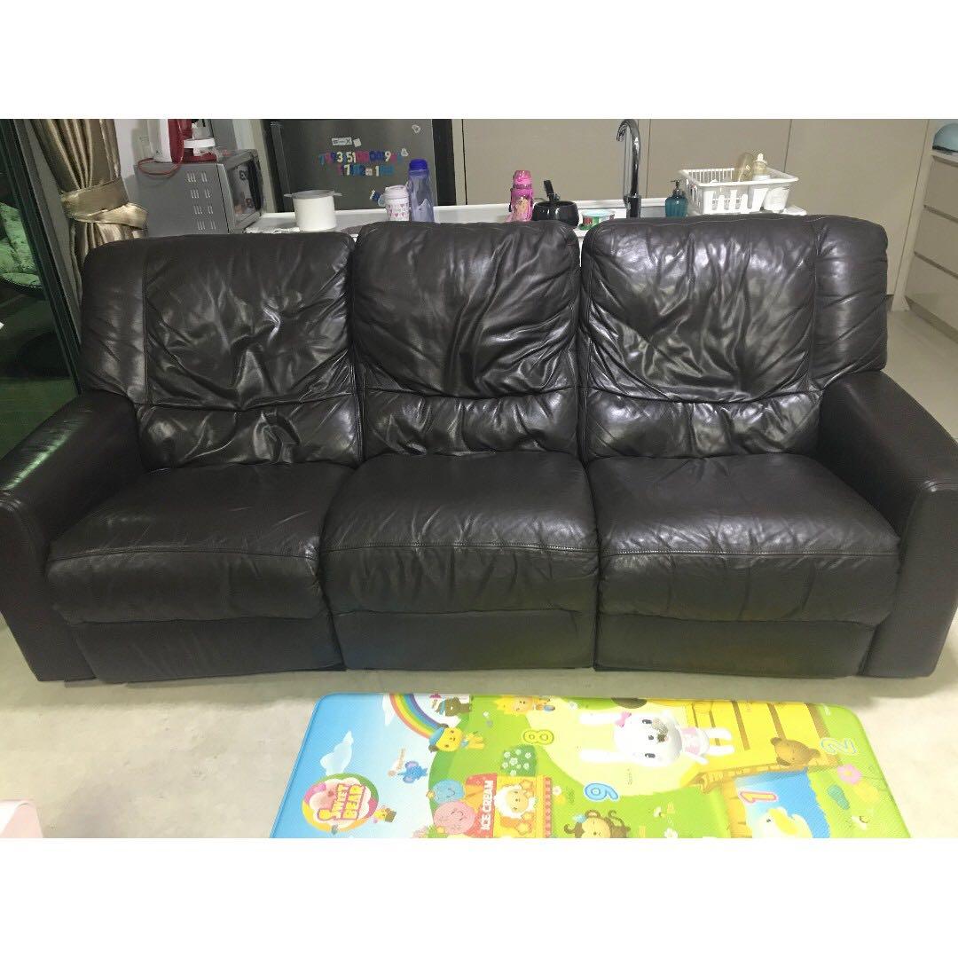3 Seat Recliner Sofa with Extendable Foot Rest for $150, Furniture ...