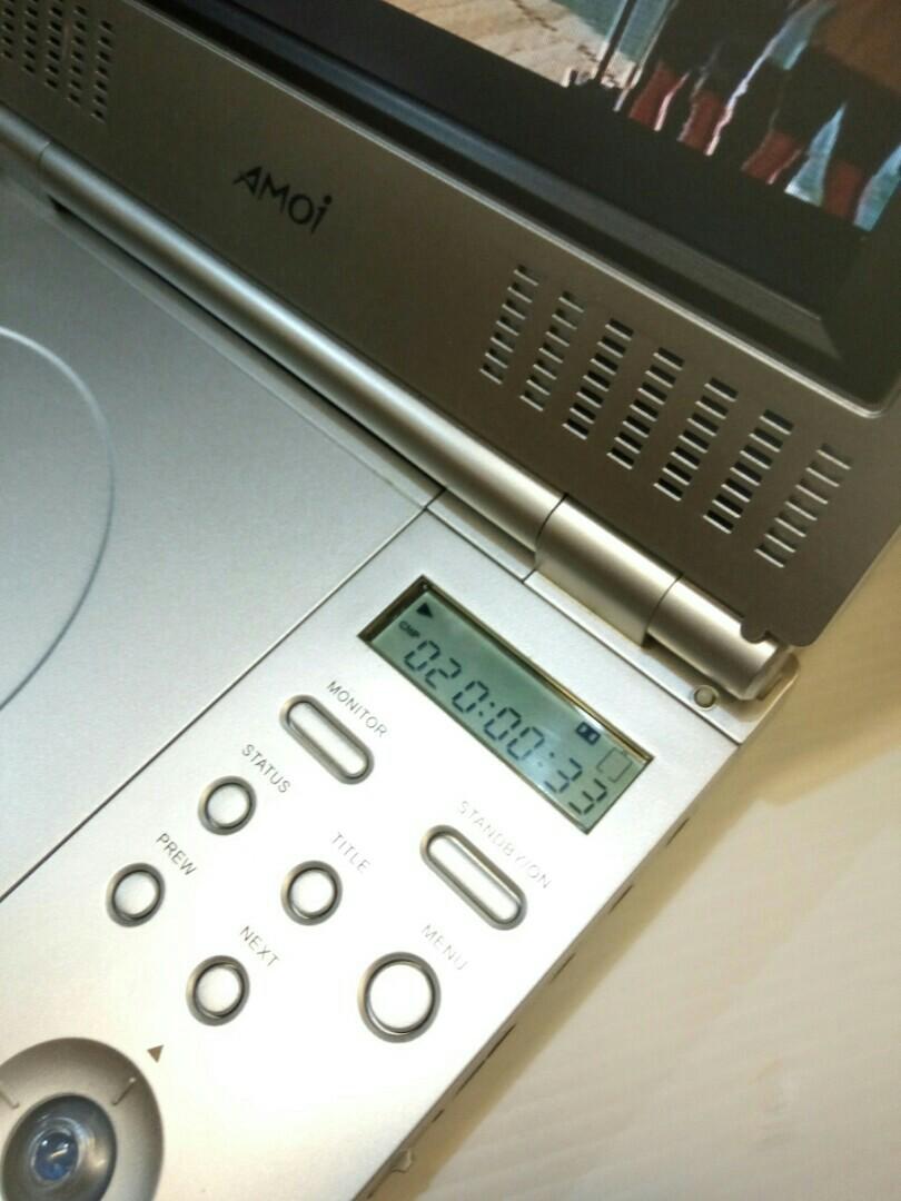 Amoi 8" Portable DVD CD Player AV in/out optical Audio Model : PDVD-V8, Audio, Portable Music ...