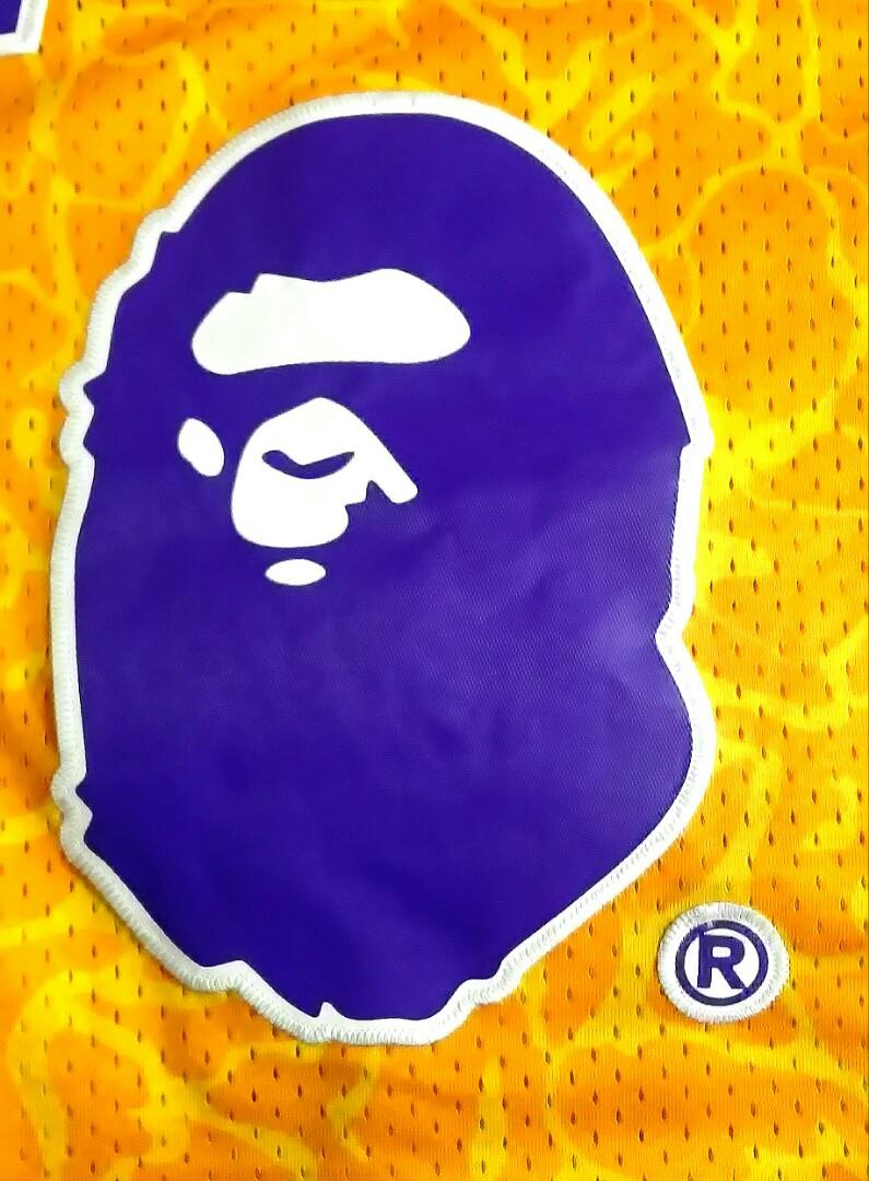 Bape A Bathing Ape x Mitchell & Ness Lakers NBA Basketball jersey, Men ...