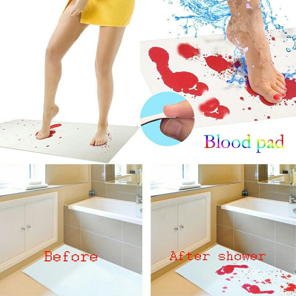 Bloody Bath Mat Color Changing Sheet Turns Red Wet Make You Bleeding ...