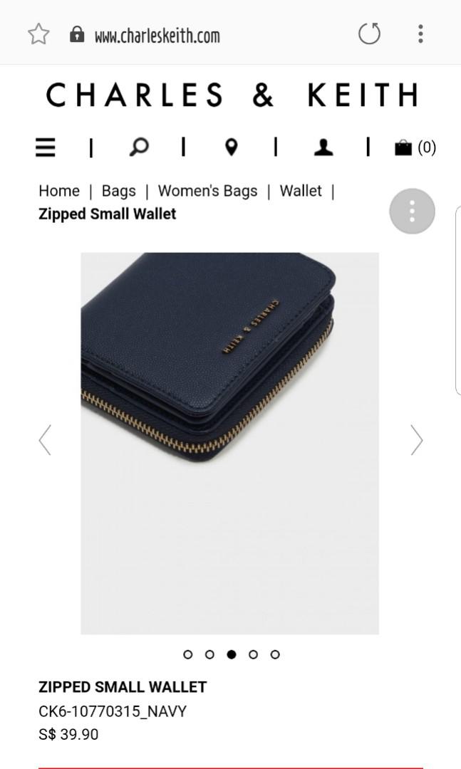 Charles and Keith Wallet - Zipped Small Wallet, Women's Fashion, Bags ...