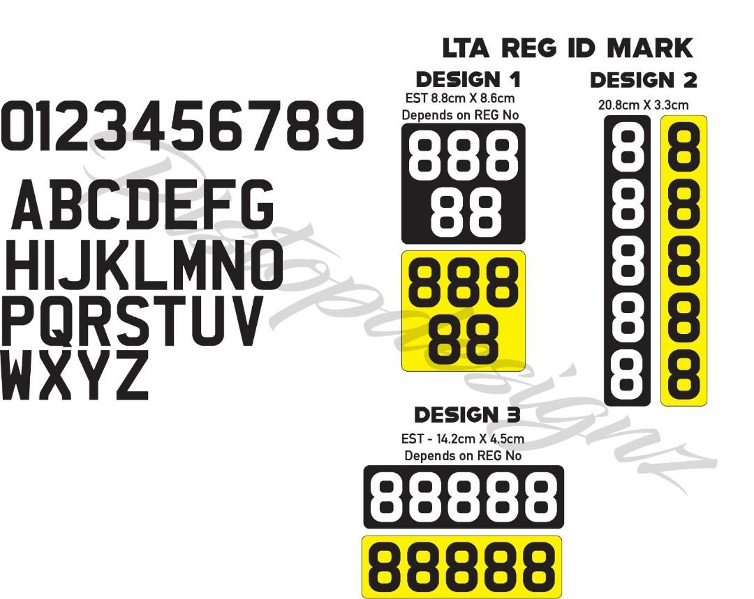 LTA Standard Number Plate Sticker for PMD, Sports Equipment, PMDs, E ...