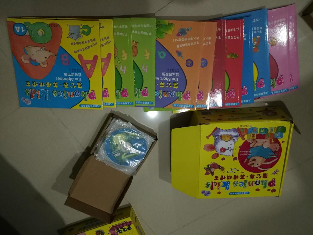 Phonics books set with 6 Dvds and 9 Cds, pioneer mrt, Books ...