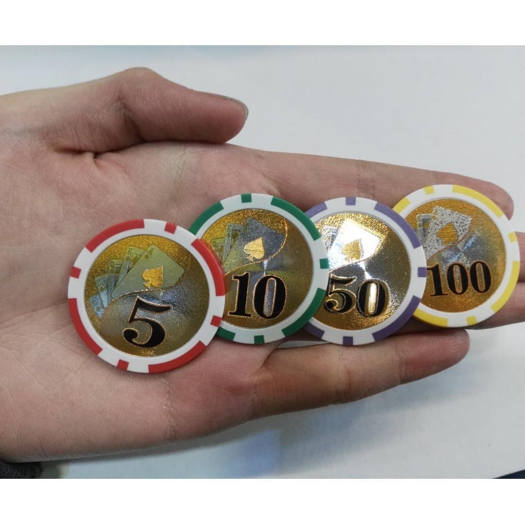 Poker Chips Chip with Numbering Number Hologram High Quality, Hobbies ...