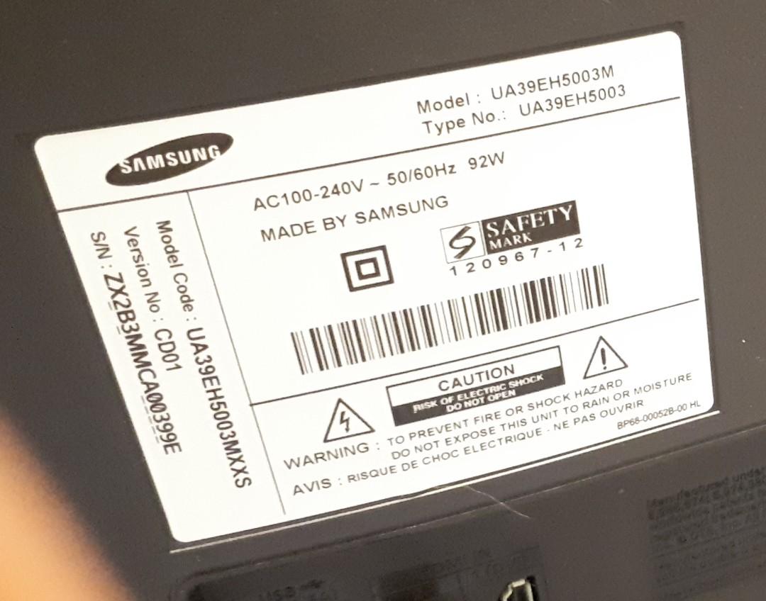 Samsung TV 39 Inch, TV & Home Appliances, TV & Entertainment, TV on ...