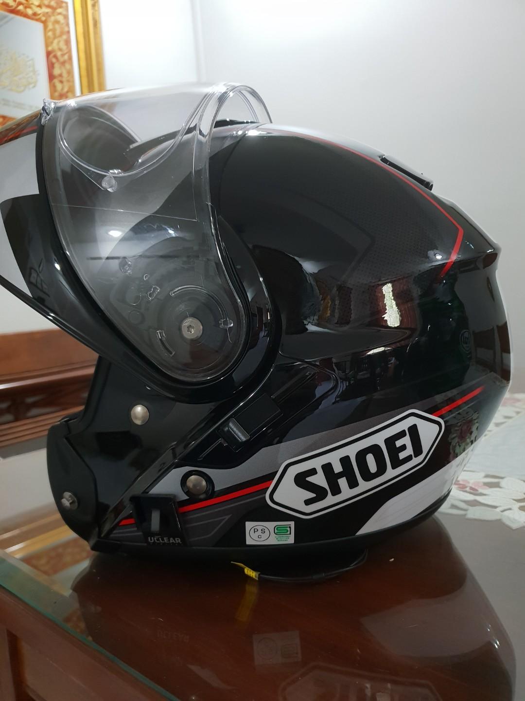 Shoei modular helmet, Motorcycles, Motorcycle Apparel on Carousell