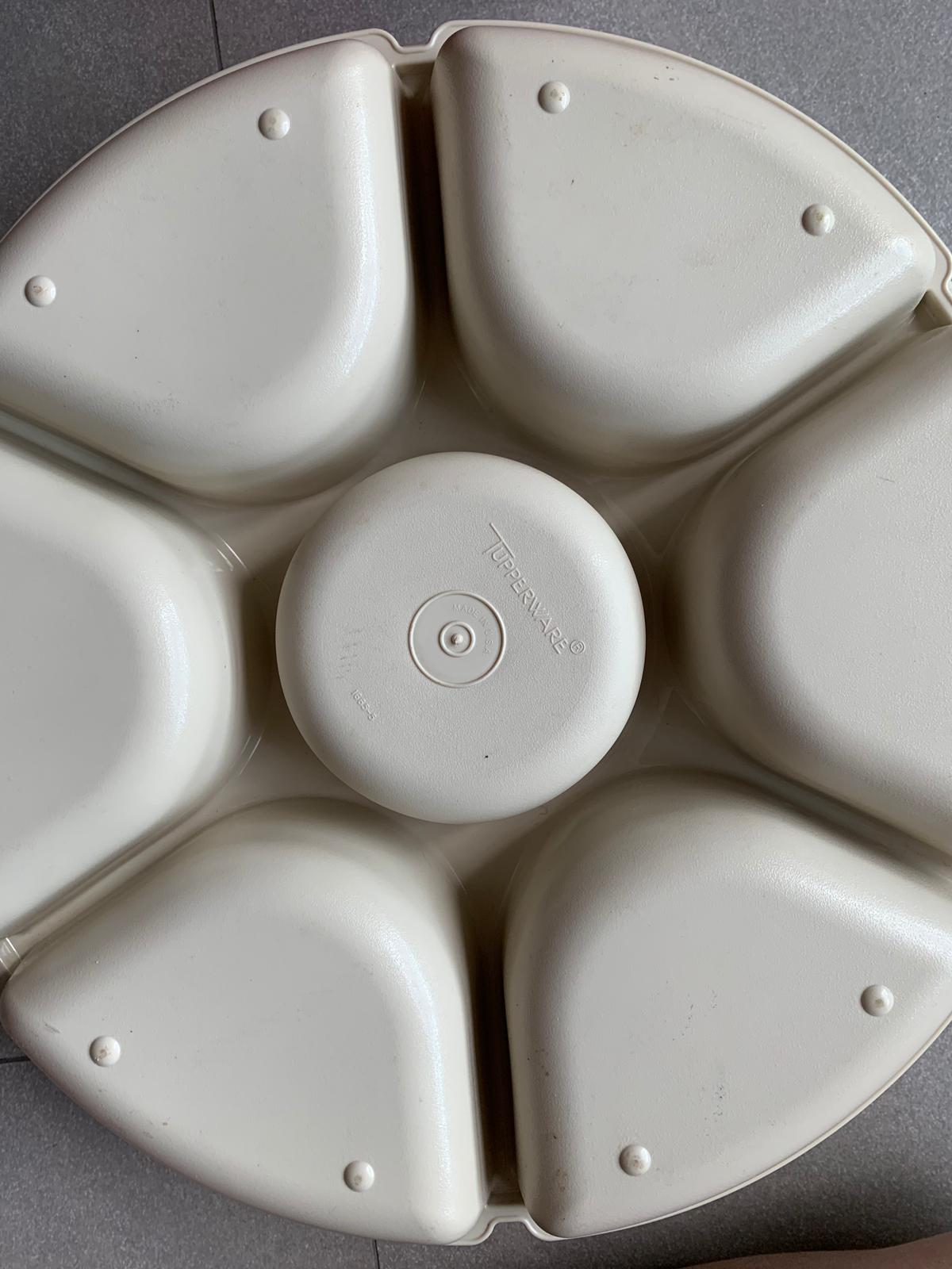 Vintage Tupperware divided serving tray with cover, Furniture & Home ...