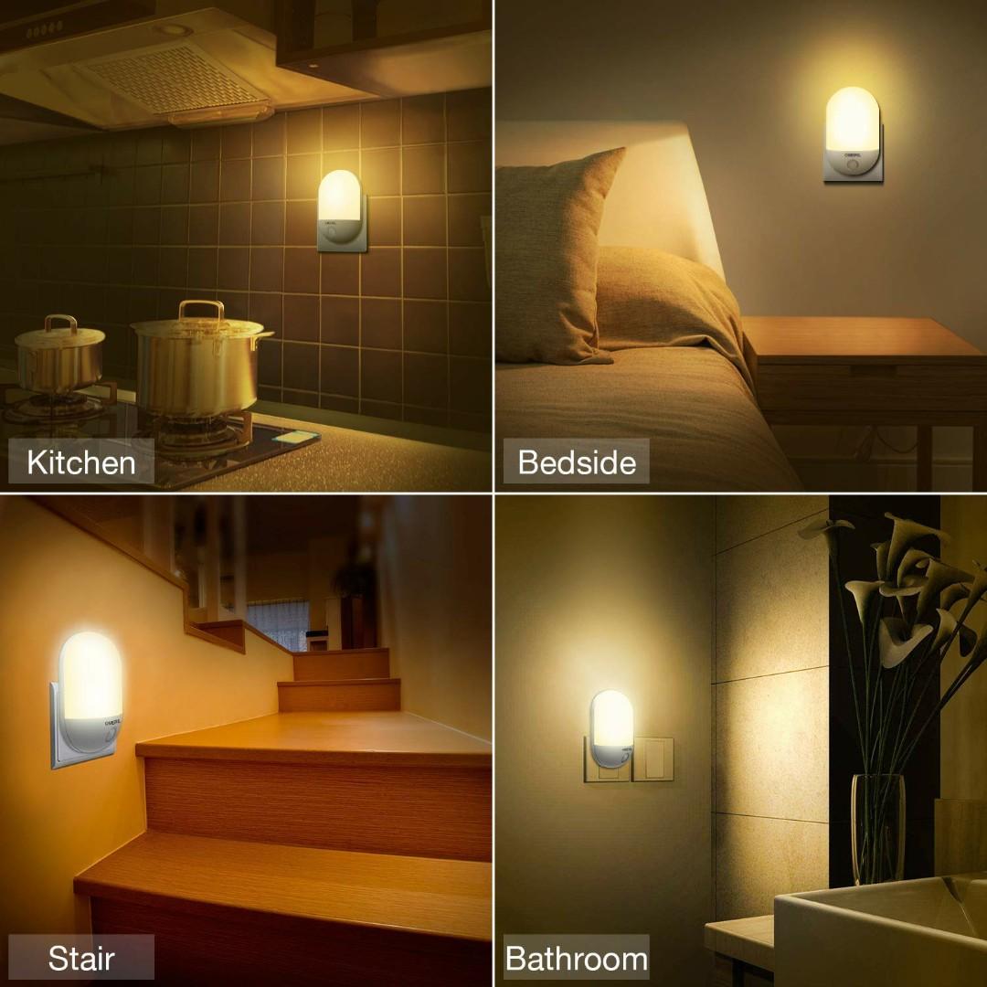 Y. LED Night Light, OMERIL Plug-and-Play Automatic wall plug, Babies ...
