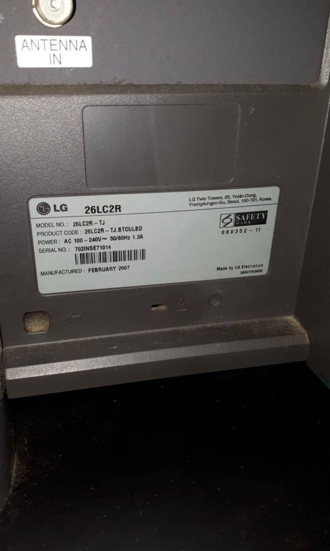 LG LCD tv 26 inch, TV & Home Appliances, TV & Entertainment, TV on ...