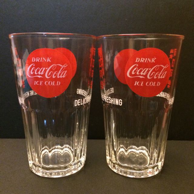Authentic Coca-Cola Glass Set, Furniture & Home Living, Kitchenware ...