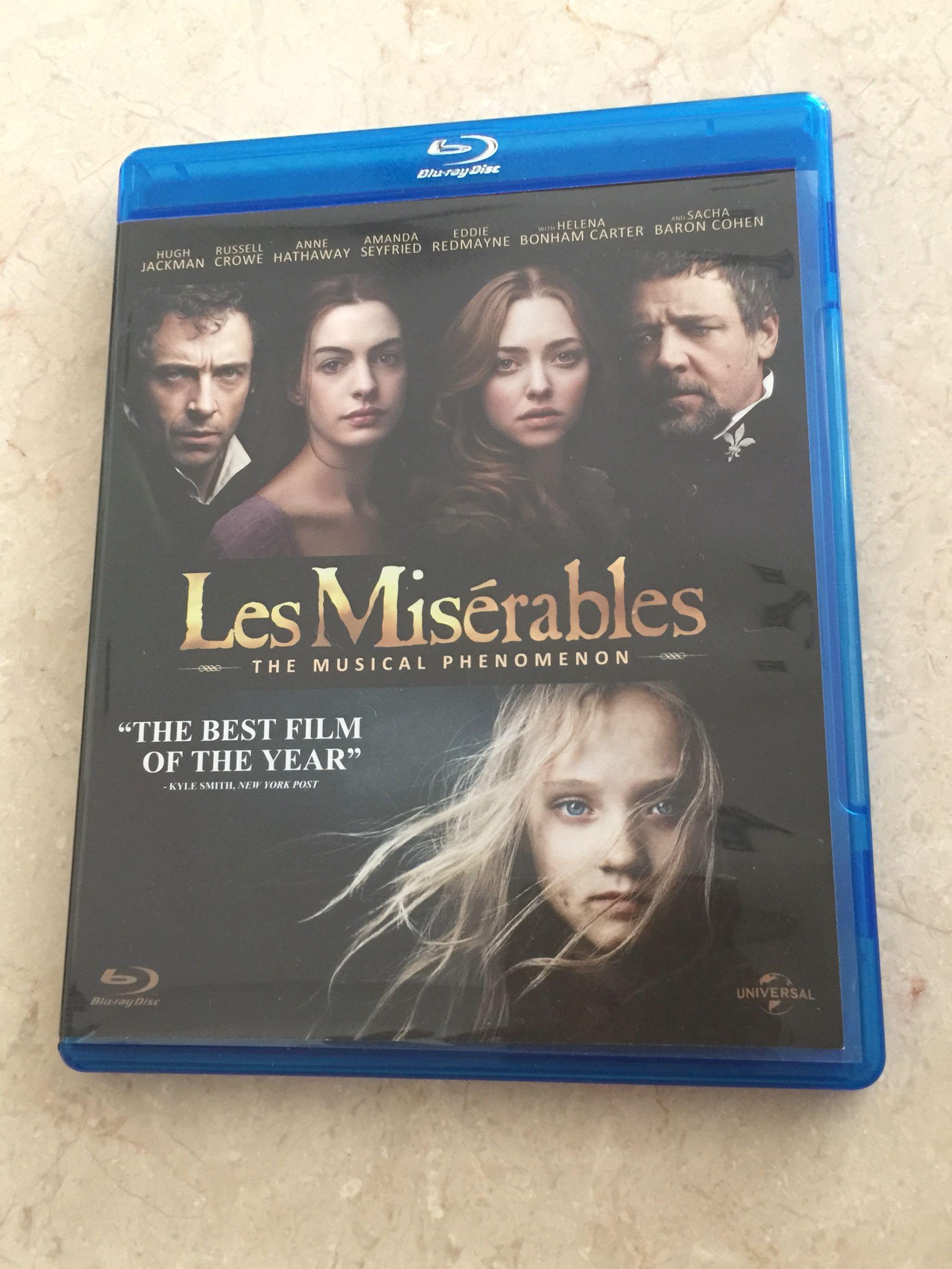 Blu Ray Movie: Les Miserables, Hobbies & Toys, Music & Media, CDs ...
