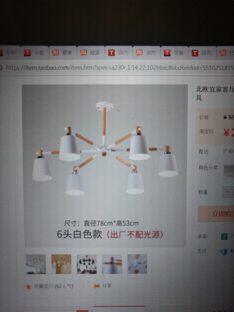 ceiling lamp & hanging rack, Furniture & Home Living, Lighting & Fans ...