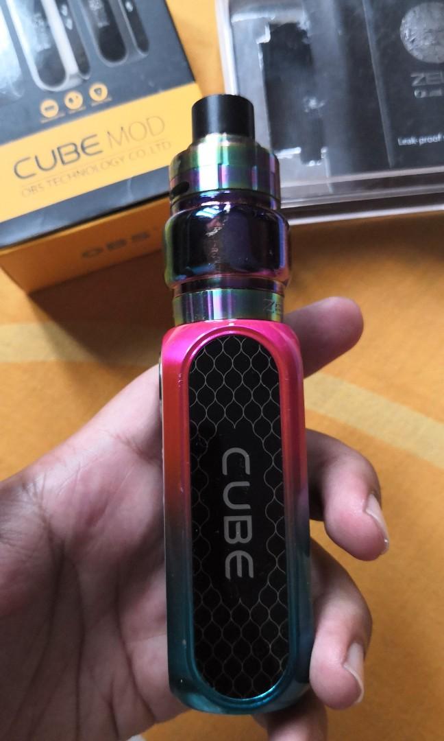 Full Vape Set; Cube Mod & Zeus Tank, Men's Fashion, Muslim Wear ...