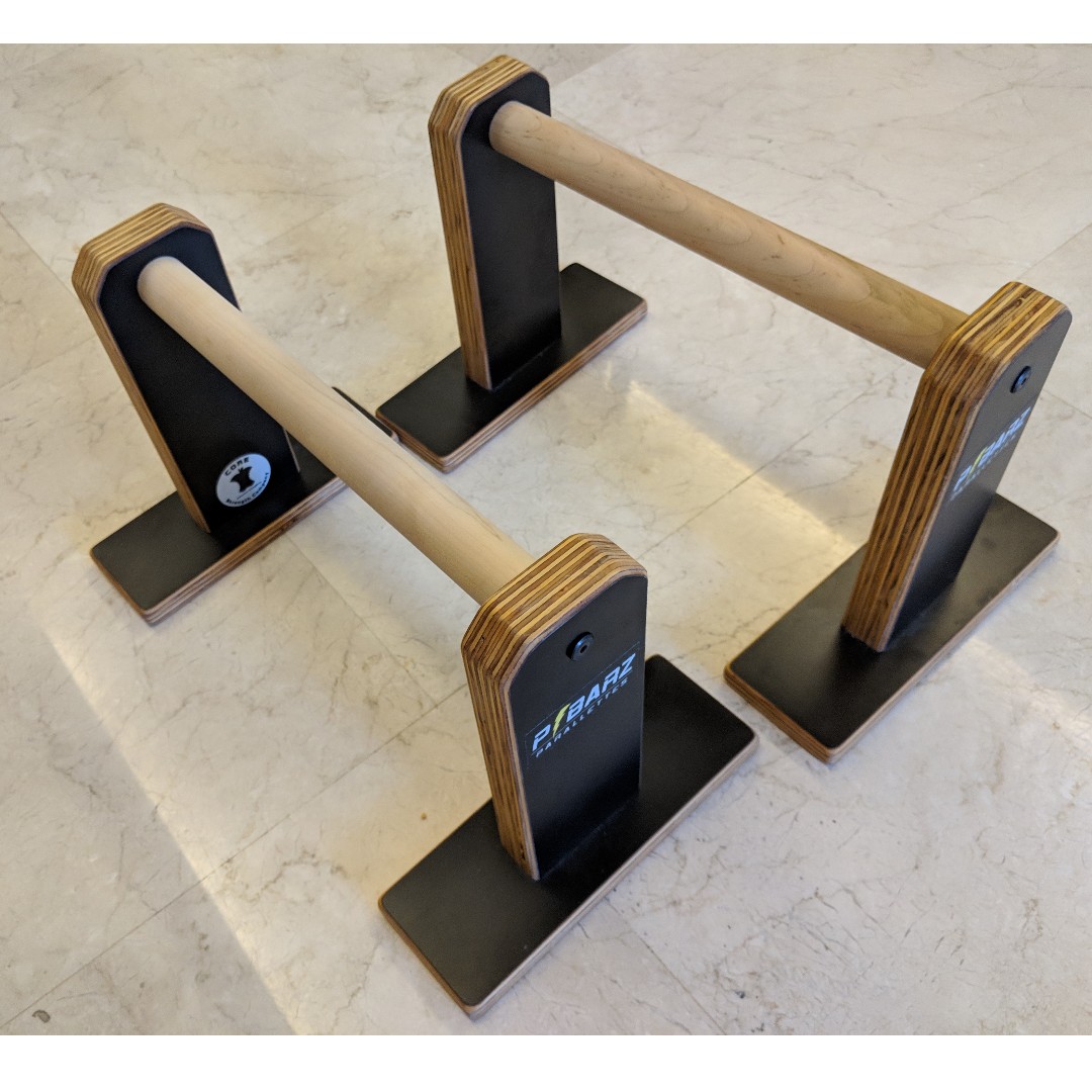 High quality wood parallettes (P-Barz), Sports Equipment, Exercise ...