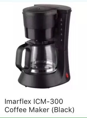 Imarflex coffee maker ICM-300 auto-drip 4-6 cups, TV & Home Appliances ...