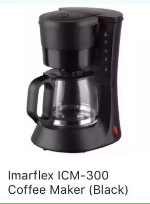 Imarflex coffee maker ICM-300 auto-drip 4-6 cups, TV & Home Appliances ...