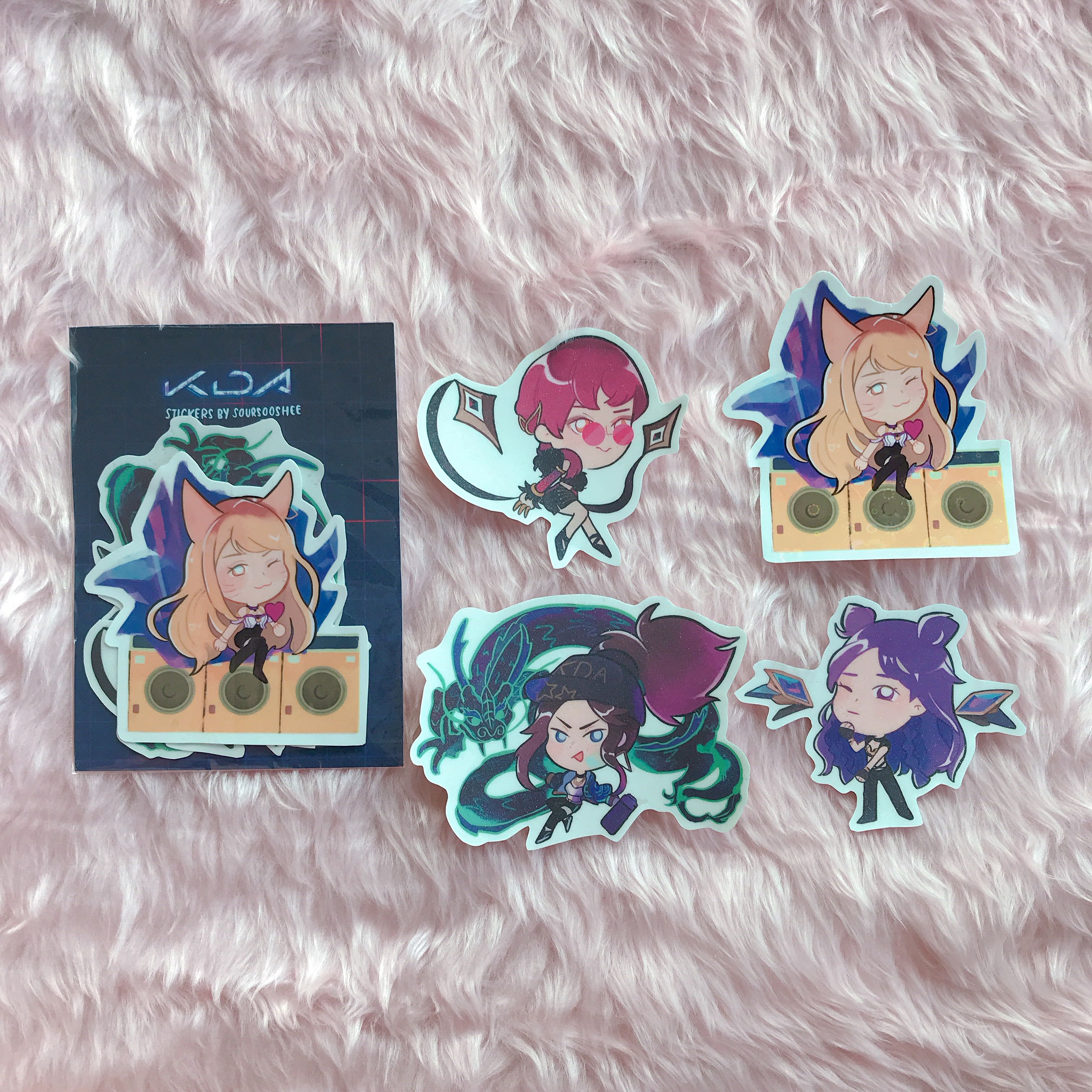 KDA LOL GLITTER STICKERS, Hobbies & Toys, Stationery & Craft ...