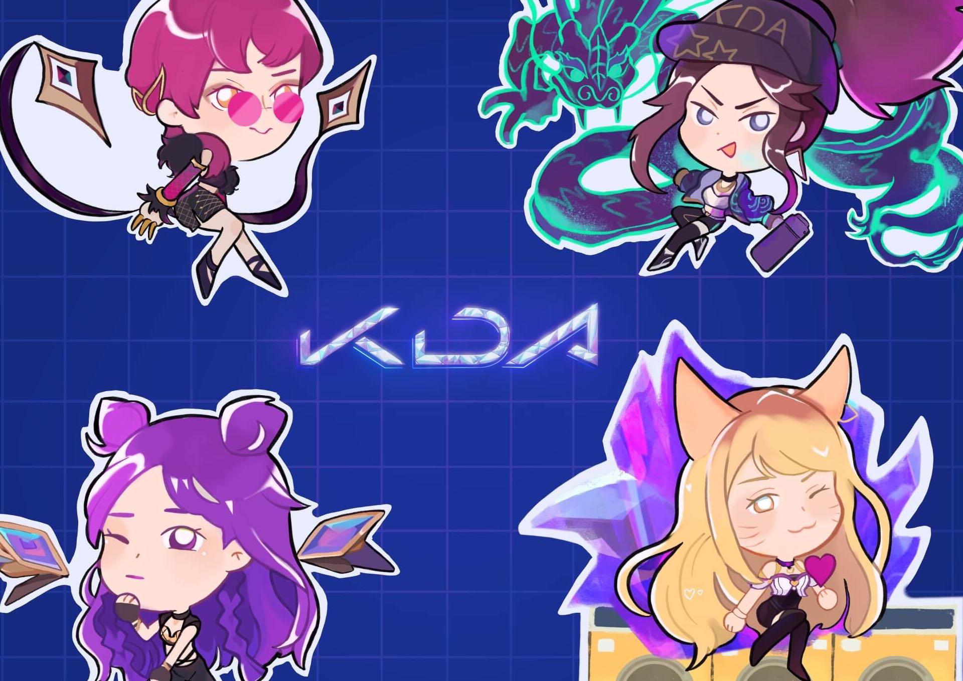 KDA LOL GLITTER STICKERS, Hobbies & Toys, Stationery & Craft ...