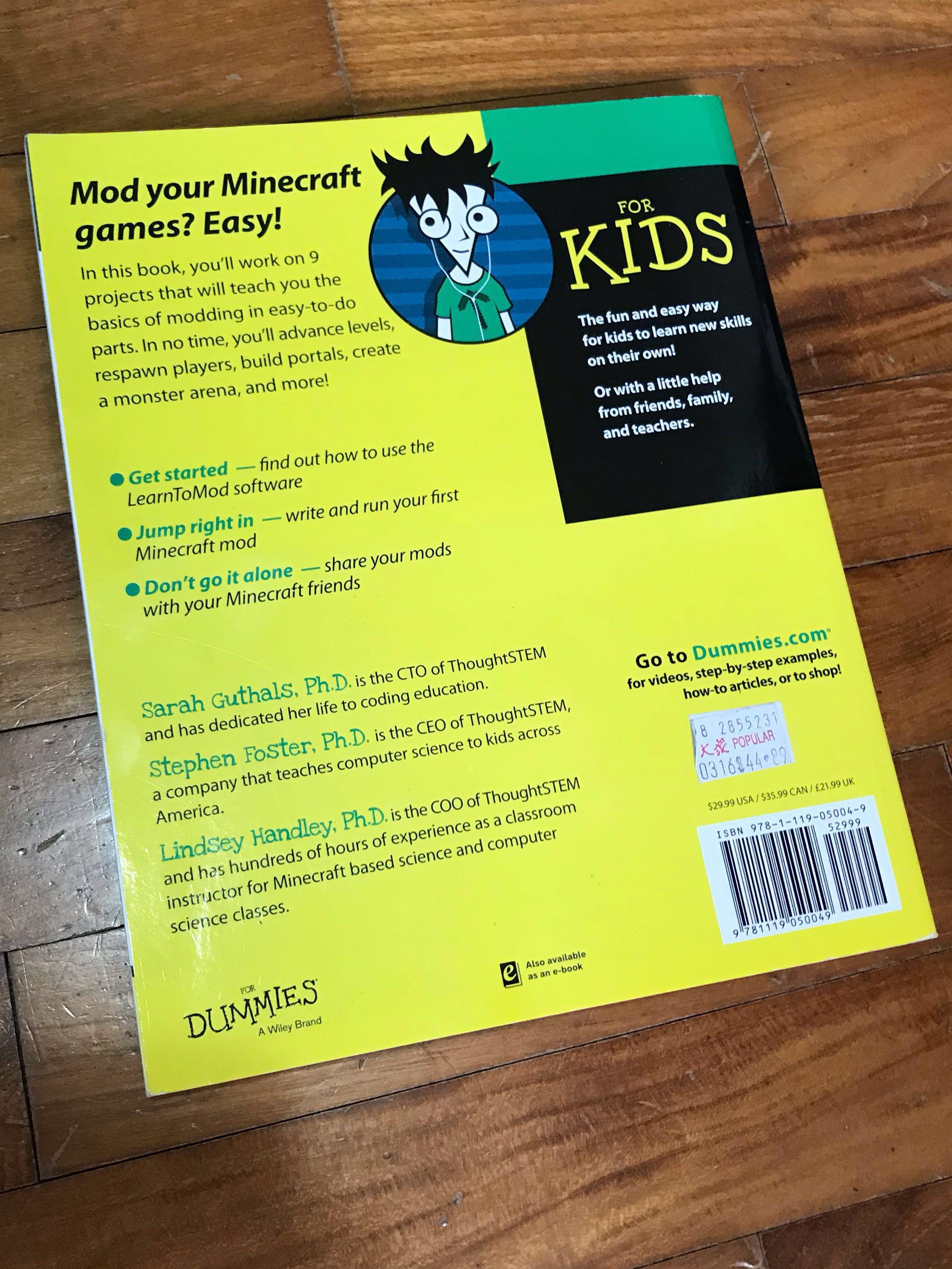 Minecraft Modding for Kids, Books & Stationery, Children's Books on ...